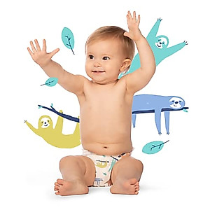Hello Bello Premium Baby Diapers Size Newborn I 34 Count of Disposable, Extra-Absorbent, Hypoallergenic, and Eco-Friendly Baby Diapers with Snug and Comfort Fit I Sleepy Sloths