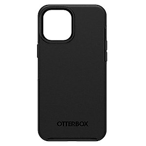 OtterBox iPhone 12 Mini Symmetry Series+ Case - Black, Ultra-Sleek, Snaps to MagSafe, Raised Edges Protect Camera & Screen