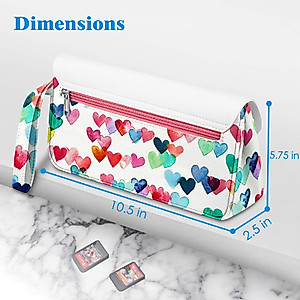 Fintie Carrying Case for Nintendo Switch OLED Model 7.0"/Switch 6.2" - Portable Travel Bag Protective Sleeve Pouch with Game Card Slots & Large Pocket for Switch and Accessories, Raining Hearts
