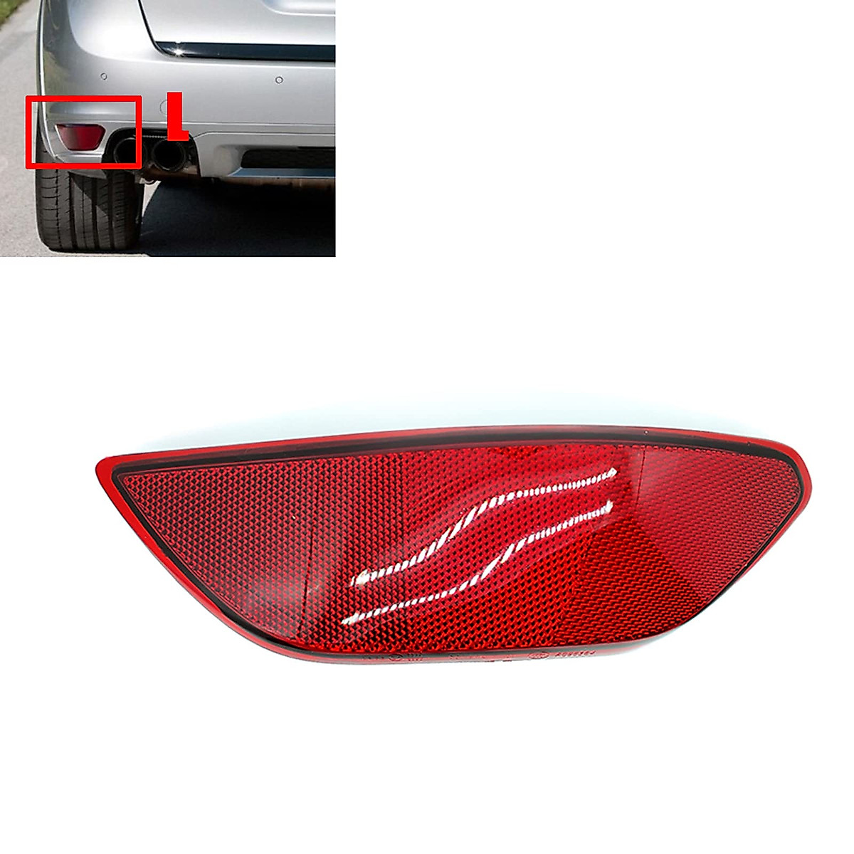 Trimla Rear Reflector for 11-14 Porsche Cayenne 92A 958 Fit Basic Turbo GTS Sport S 3.0L 3.6L 4.8L 2011 2012 2013 2014 bumper Left Right Driver Side 95863110500 95863110600 (Left)