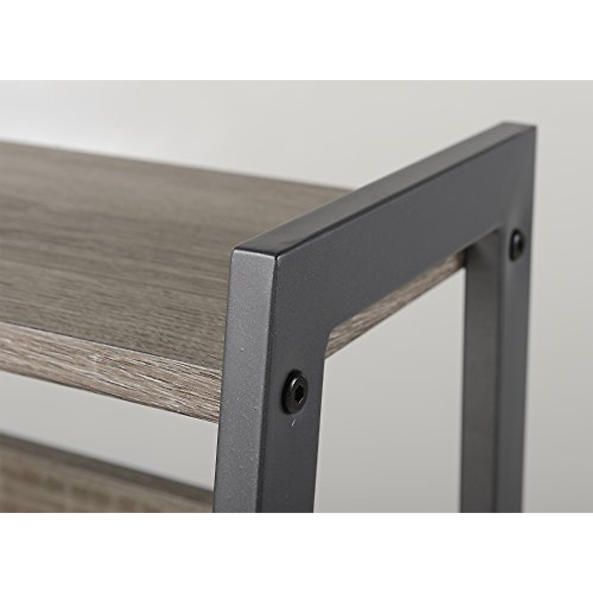 Signature Design by Ashley Soho Modern Home Office Desk & 4-Shelf Bookcase Set, Reclaimed Wood