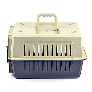 Lucky Tree 4 Size Pet Carrier Cat Carriers Kennel Crate Airline Approved Kitty Travel Cage Plastic Lightweight and Safe to Carry for Puppy Bunny Cats, 2 Color