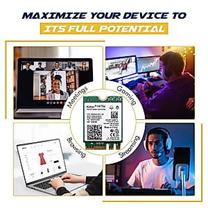 HighZer0 Electronics AX1675x Killer Series Upgraded WiFi 6E Adapter | Gaming WiFi Adapter | M.2 Wifi Card | 2.4 Gbps WiFi for PC | Supports Bluetooth 5.3 & Intel, AMD with Windows 10+, Linux (AX1675x)