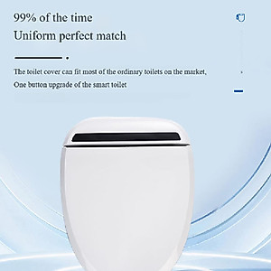 Bidet Toilet Seat, Elongated Toilet Seat Warm Water, Heated Seat Bidet with Remote Control,Self-cleaning Nozzle Temperature Adjustable LED Light, Need Electricity, for Hotel office Hospital school