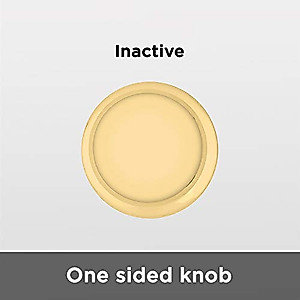 Kwikset Juno Half-Dummy Door Knob with Microban Antimicrobial Protection in Polished Brass