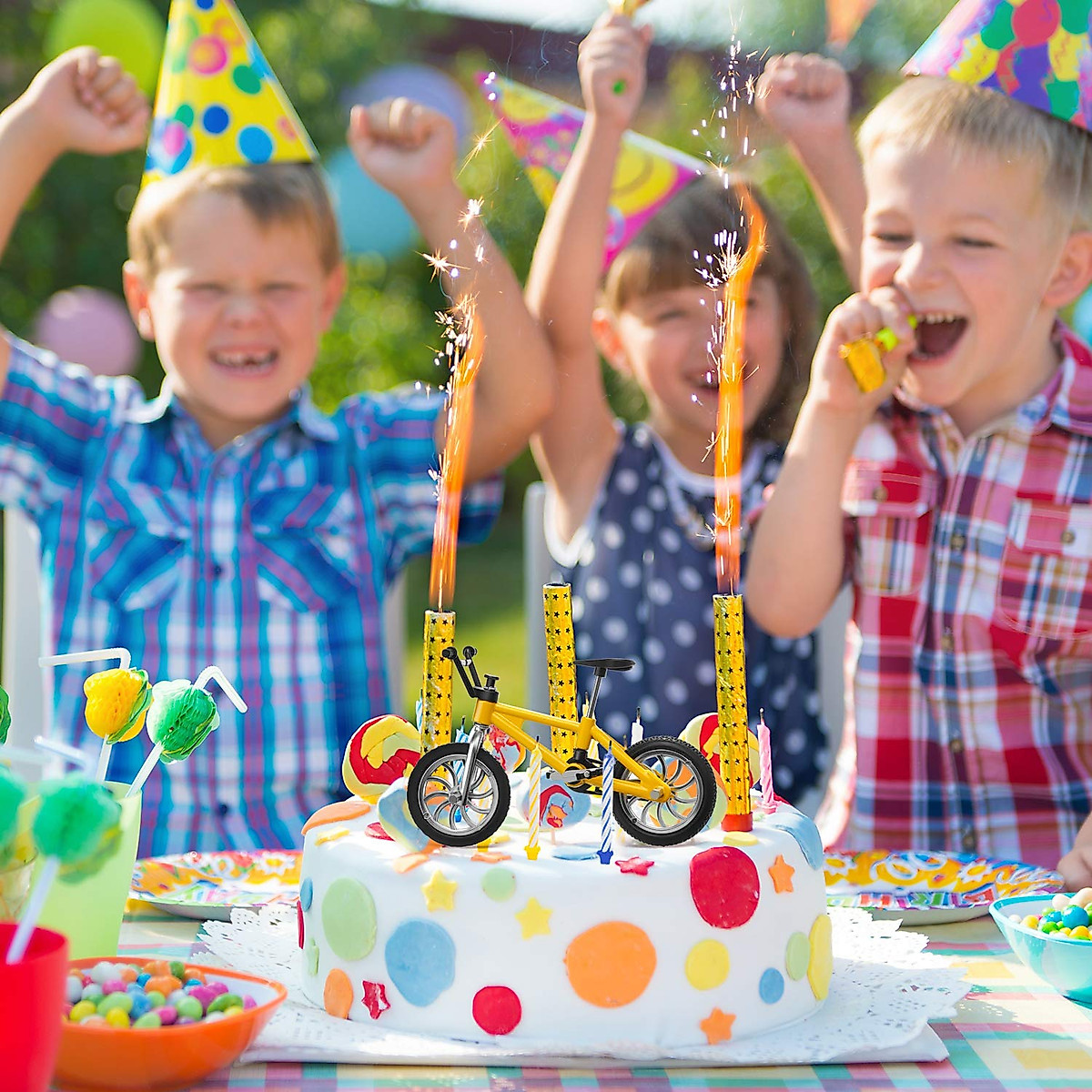 12 Pieces Finger Bikes Mini Extreme Sports Finger Bike Miniature Metal for Creative Game Favors Gifts