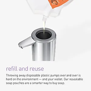 simplehuman Citrus Blossom Dish Soap Refill Pouch, 34 Fl Oz, Pack of 6