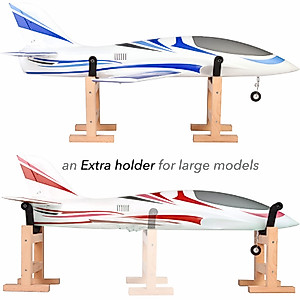 RCrabbit Stand for Model Airplanes RC Plane Display Adjustable (2 Holders)