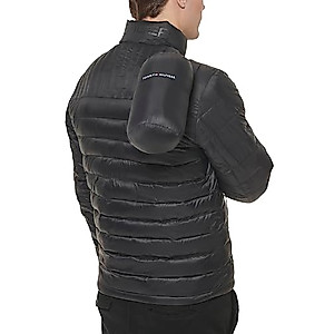 Tommy Hilfiger Men's Water Resistant Ultra Loft Down Alternative Puffer Jacket, Black, Medium