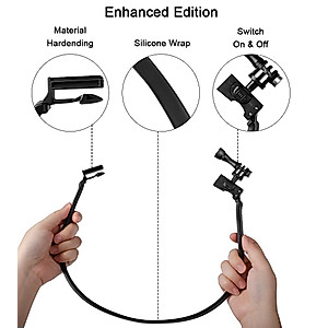 Taisioner POV/VLOG Smartphone Selfie Neck Mount Strap for GoPro AKASO DJI Osmo Action Camera and Smart Phone Video Record Accessories