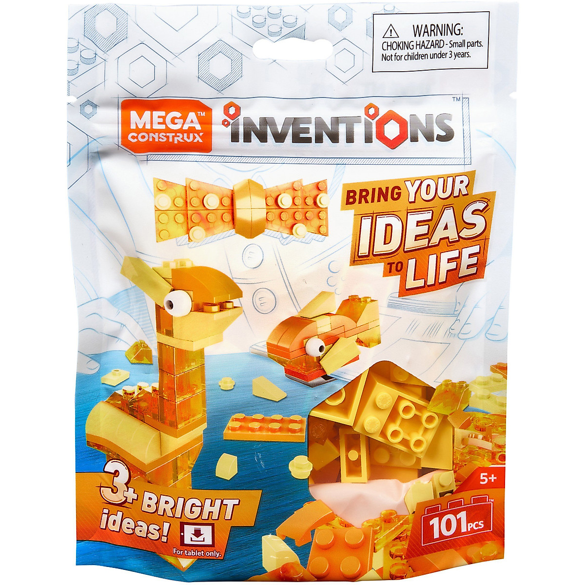 Mega Construx FWP22 Inventions Yellow Brick Building Set