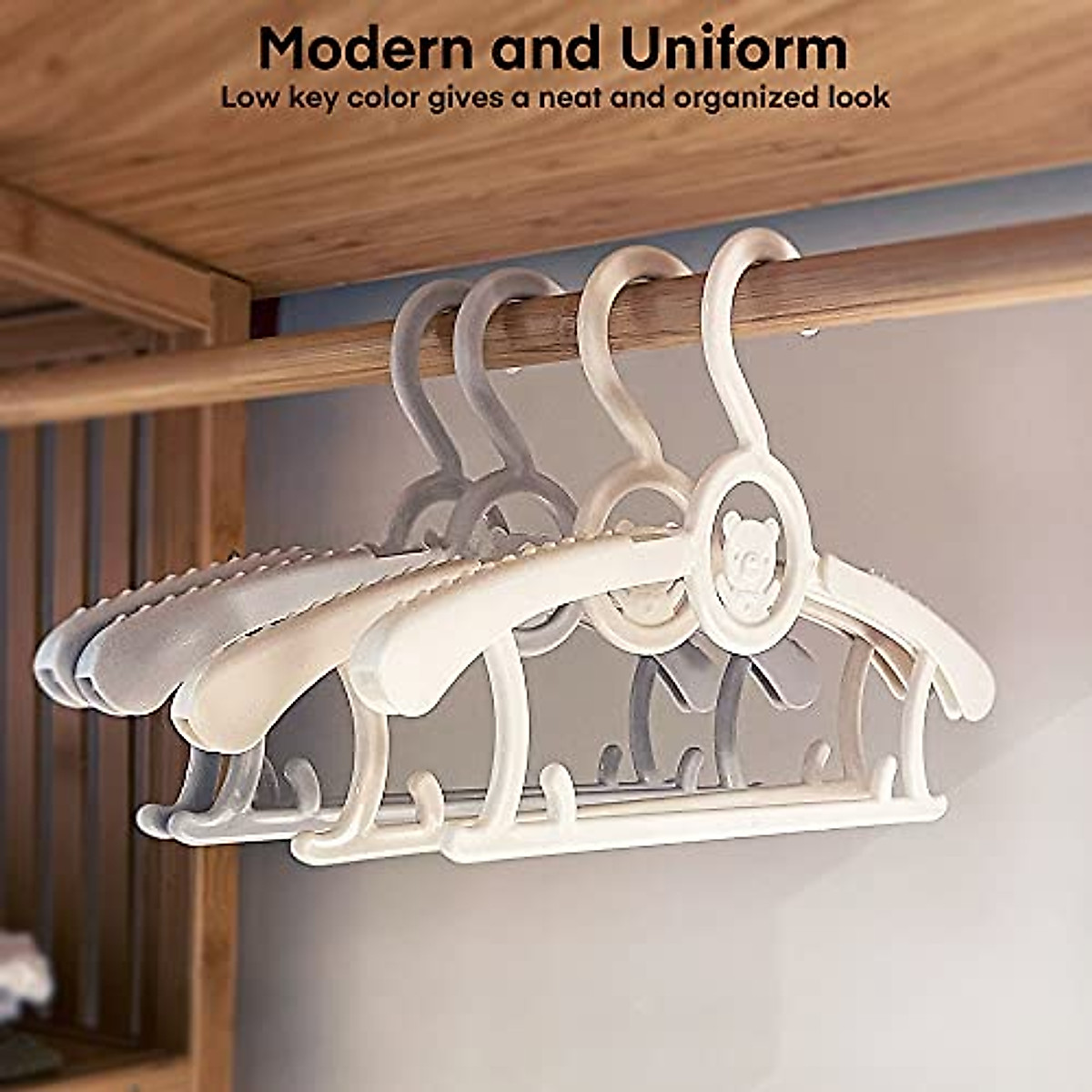 Baby Clothes Hangers, Adjustable Clothes Hangers for Infant and Baby- 10packs,, White