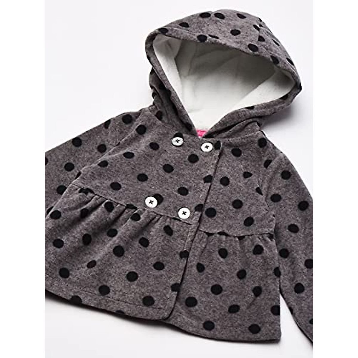 Carter's baby girls 2-pack 3-piece Set Cardigan Sweater, Pink Ears/Black Dots, Newborn US