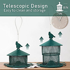 Wild Bird Feeder Squirrel Proof for Outdoors Hanging, Squirrel Proof Bird Feeder for Garden Yard, 4 lbs Seed Capacity, Backyard Garden Yard Decor