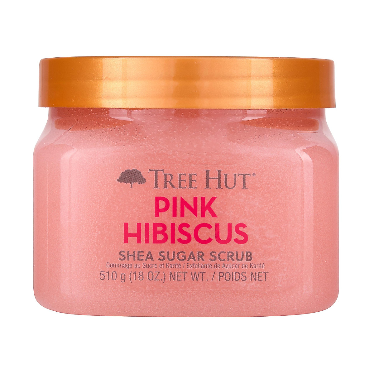 Tree Hut Pink Hibiscus Shea Sugar Scrub | Exfoliating Body Scrub Removes Dead, Dry Skin for a Soft & Hydrated Feel | Nourishing Essential Body Care | 18 fl oz.
