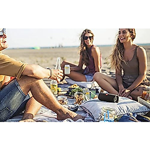 JBL FLIP 5 Portable Wireless Bluetooth IPX7 Waterproof Speaker Bundle with Boomph Microfiber Cloth and USB Type-C Cable - Black