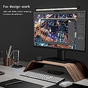 Xiaomi Mi Computer Monitor Light Bar - Easy Installation, Extra Computer Lighting w/o Taking Desktop Space, w/Wireless Remote Control Adjusting Lights Easily