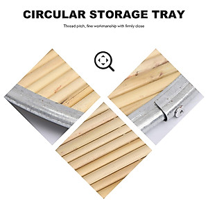 SOLUSTRE Bamboo Dumpling Tray Traditional Non-Stick Bamboo Steamer Basket Baking Mat for Baking Dumpling Dough Pastry Cookie Wontons 40cm