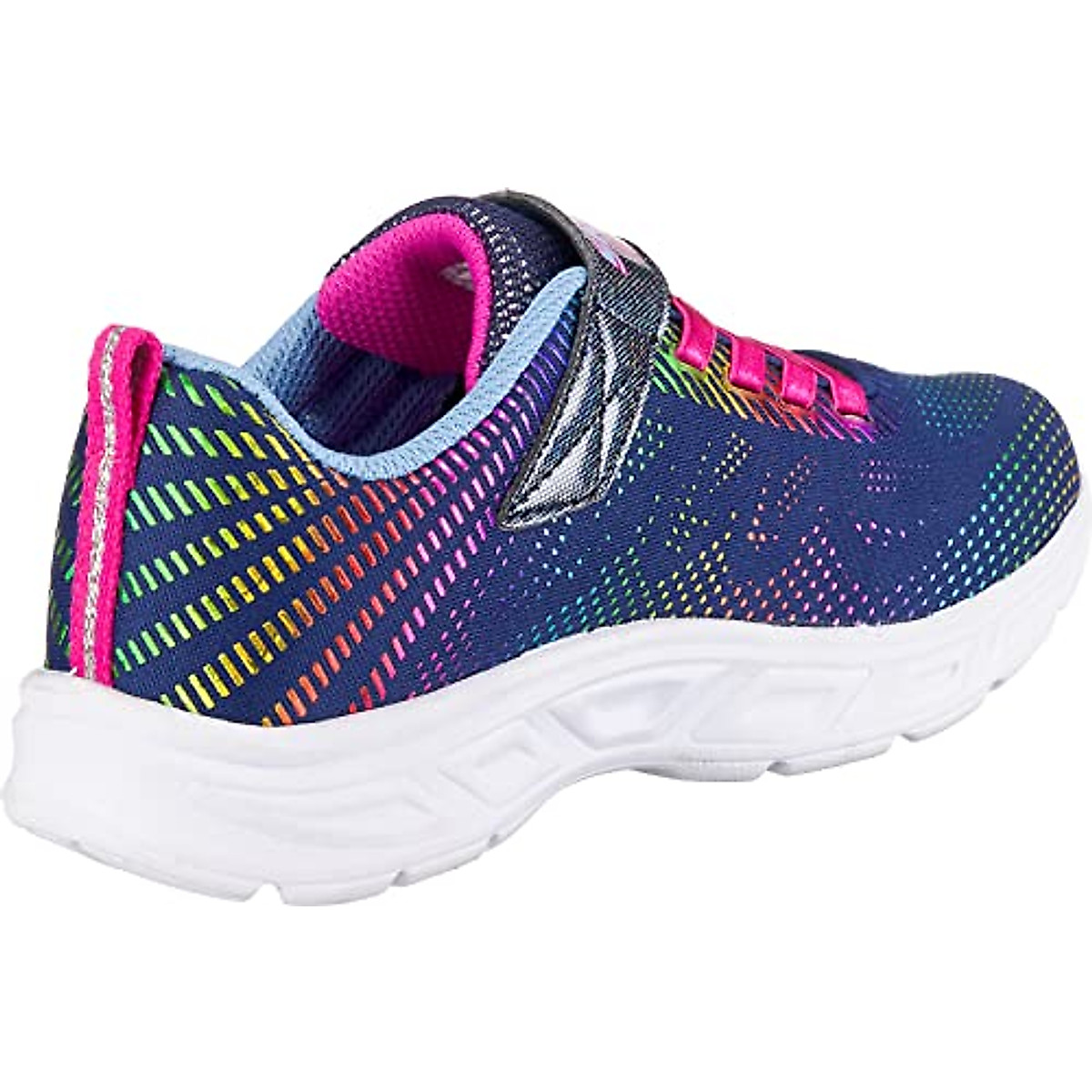 Skechers Litebeams-Gleam N'Dream Sneaker, Navy/Multi, 2 US Unisex Little Kid