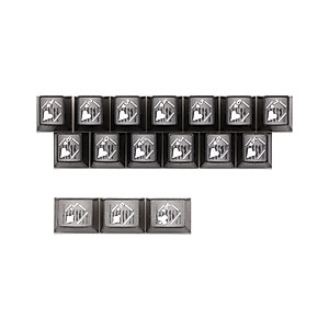 Taihao Cubic Playing Cards doubleshots keycaps gaming keys OEM mechanical keyboards keycaps profile Blue Grey Red Green Purple (Poker16 Key Green x1)