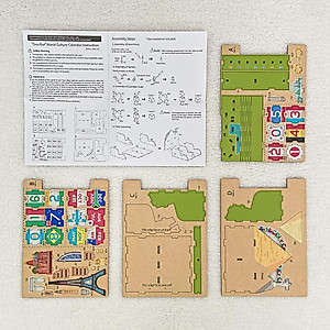 Tonecheer 3D DIY Wooden Yearly Calender, Creative Desk Calender, 3D Puzzle Decorative Calendar, Small Desk Calendar, Table Calendar (World Culture Calendar)