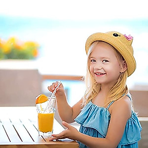 Reusable Glass Straws, 12-Pieces Drinking Straws with 2 Cleaning Brushes, Dishwasher Safe for Shatter Resistant, Eco Friendly Reusable Straws - Multicolor