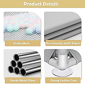 Baby Playpen, Large Baby Play Yard, Baby Playpen for Toddler, Playpen for Babies with Soft Breathable Mesh, Indoor & Outdoor Playard for Kids Activity Center, Kid's Fence, Grey (50 x 72 Inch)