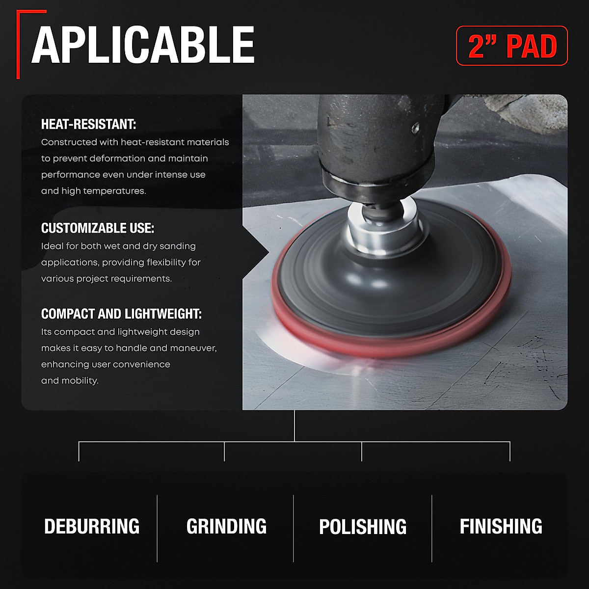 T1A 5 Pack of 2 inch Conditioning Disc Pad Holder Assembly, 1/4'' Shank, Speed-Lok TR Quick-Change Attachment, Compatible with 3M ROLOC Scotch-Brite Brand Discs, T1A-ROLOC-2IN