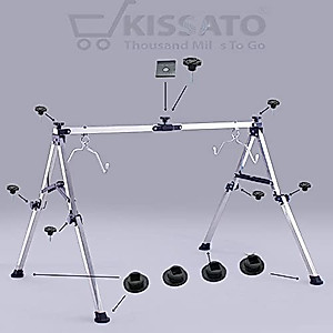 KISSATO Foldable Stainless Steel Infant, Baby Cradle with Non-Woven Storage Bag, Indian Style Palna