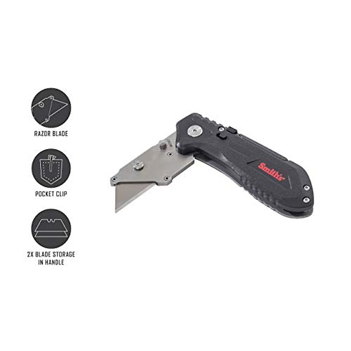 Smith's 51244 EdgeWork-Site Razor Knife, Black