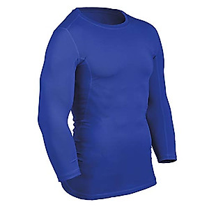 CHAMPRO Compression Three Quarter Sleeve, Adult Small, Royal