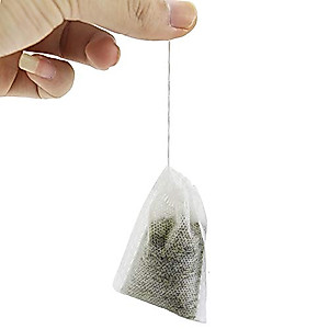 WFPLUS 200pcs Disposable Tea Filter Bags, Empty Cotton Drawstring Tea Infuser for Loose Leaf Teal, 2.16 x 2.75 inch