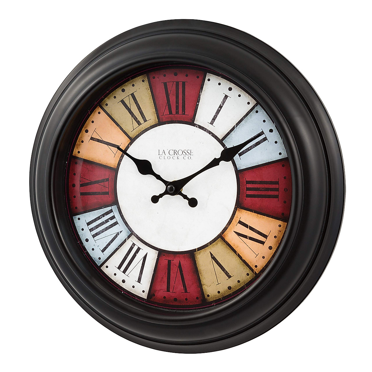 La Crosse 404-3030A 12-Inch Gatherings Quartz Wall Clock, Black