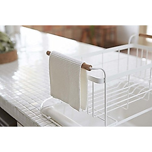 YAMAZAKI home 3108 Sink Dish Drainer Rack-Expandable Kitchen Drying Organizer Holder, One Size, White