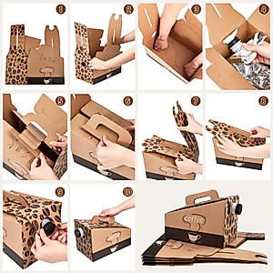 Dandat 10 Pack Coffee to Go Container Thick Hardboard Disposable Coffee Dispenser 96 oz Insulated Coffee Box Portable Beverage Servers with Handle and Lids for Hot Cold Bulk Beverage Catering