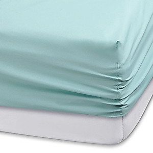 Comfort Spaces CS20-0118 Microfiber Set 14" Deep Pocket, Wrinkle Resistant All Around Elastic-Year-Round Cozy Bedding Sheet,6 pcs, Matching Pillow Cases, Queen, Aqua