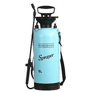 CLICIC Lawn and Garden Portable Sprayer 2 Gallon/8 L- Pump Pressure Sprayer Includes Shoulder Strap Blue.