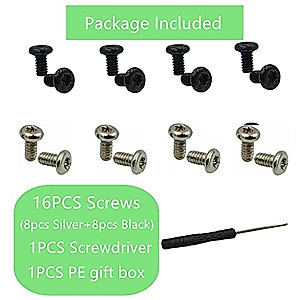 Studio 3 Headband Screws Replacement for Beats Studio 3 Headband Replacement,Beats Studio 1.0, Beats Studio 2 Headband Screws 16pcs (8pcs Black+8pcs Silver)