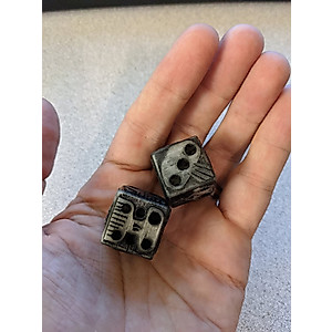 Oogie Boogie's Dice Glow in The Dark Skull Dice Set of 2 with Dice Bag Perfect for Halloween, The Nightmare Before Christmas