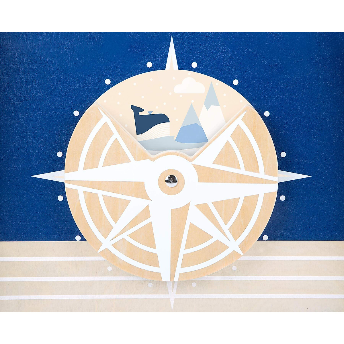 Wooden Whale Baby Walker by Small Foot – Classic 5-in-1 Activity Center - Interactive Toy with Shape Sorter, Puzzle Maze, Compass, Chalkboard - Develops Kids Coordination, Motor Skills –Age 12+ months