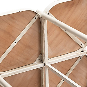 DOEWORKS Modern Four-Leaf Clover Shaped End Table, Vintage Living Room Coffee Table, Wood Sofa Side Table for Bedroom,Kitchen, Cafe