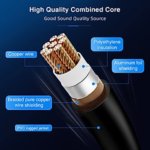 LEKATO Guitar Cable 1/4 Inch Professional Instrument Cable Electric Guitar AMP Cord, Straight to Straight Cord Compatible with Electric Guitar,Bass,Amp,Keyboard,Mixer(10ft