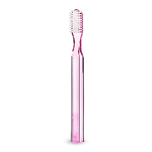Supersmile New Generation Toothbrush w/ Patented 45° Soft Nylon Bristles - Whitening Tooth Brush w/ Ergonomic Handle Guarantees ADA Recommended Brushing Angle for Adults & Children (Pink)
