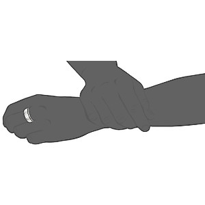 Amazon Essentials Steeltime Men's 18k Gold Plated Our Father Prayer Spinner Band Ring,Silver,8, (previously Amazon Collection)