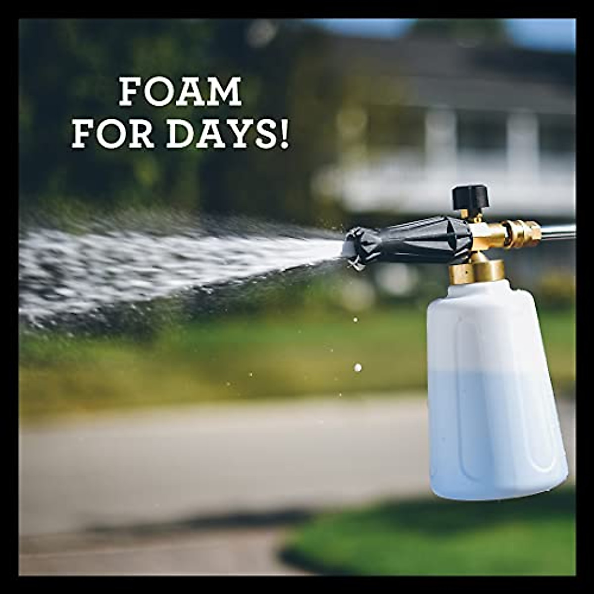 TriNova Foam Cannon for Pressure Washer - Original Wide Neck, Wide Base Heavy Duty Foam Gun for Detailing