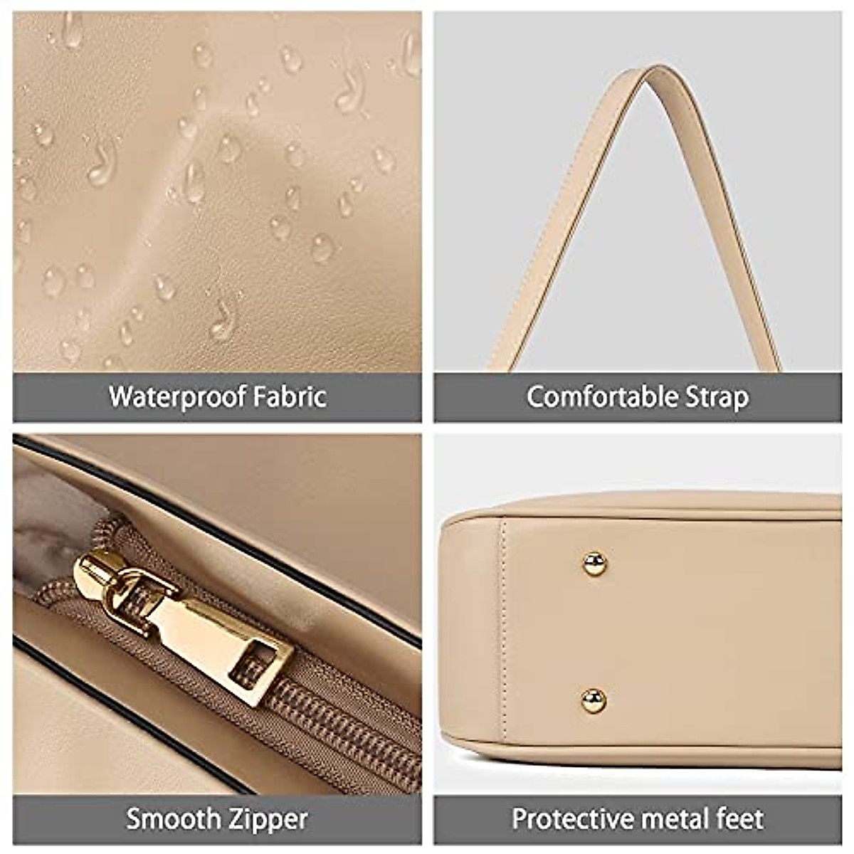 Hobo Handbags for Women Leather Purses and Handbags Ladies Tote Shoulder Bag Large Crossbody Bags with Multi-Pockets