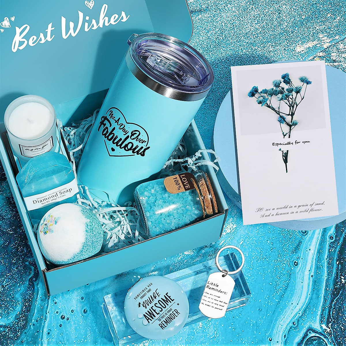 Birthday Gifts for Women - Relaxing Spa Gift Basket Set, Gifts for Women Who Have Everything, Teacher Appreciation Gifts, Self Care Gifts for Women, Happy Birthday Womens Gifts for Her Girlfriend Wife