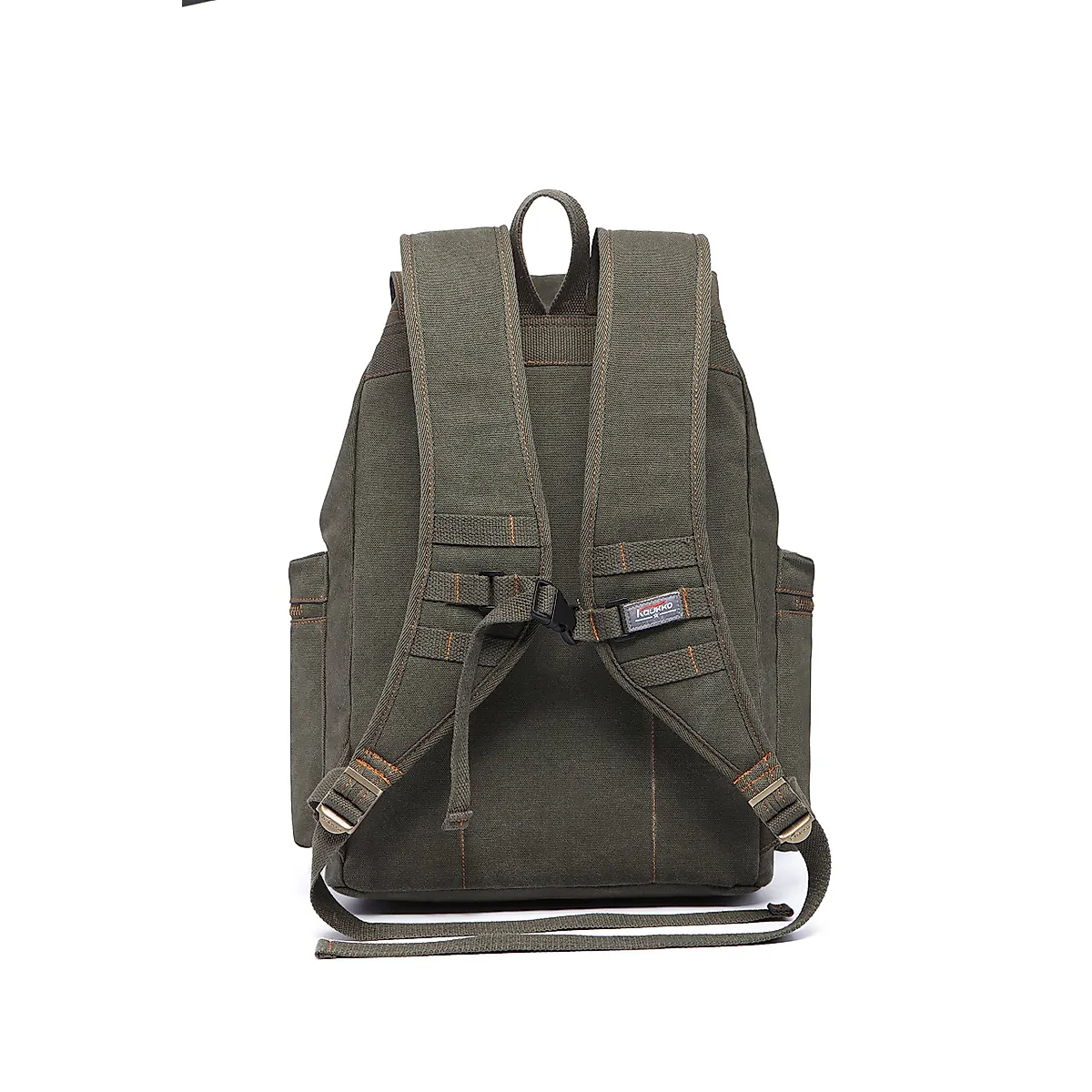 KAUKKO Vintage Casual Canvas and Leather Rucksack Backpack