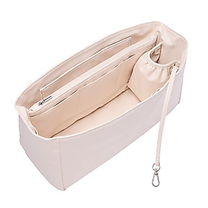 Vegan Leather Tote Bag Organizer Insert with Laptop Compartment | Bag Organizer for Tote with Many Pockets to Keep Everything in Place | Laptop Bag Organizer Insert for Work, Travel, College, More