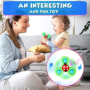 3Pcs Suction Cup Decisive Spinner Toys for Baby - Suction Table Fidget Spinner for Baby Bath Spinning Toy High Chair Toys with Suction Cups - Baby Suction Cup Toys for Babies Toddler Fidget Toys